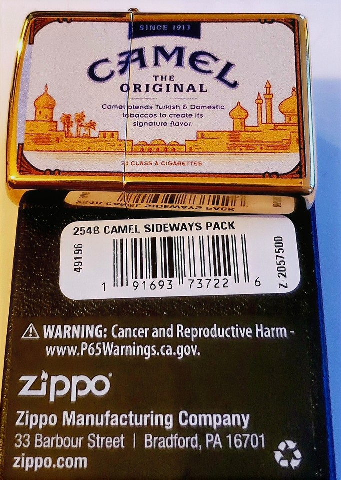 Zippo CAMEL GOLD Pack Sideways Turkish CZ 1038 LIMITED EDITION 50 MADE ...