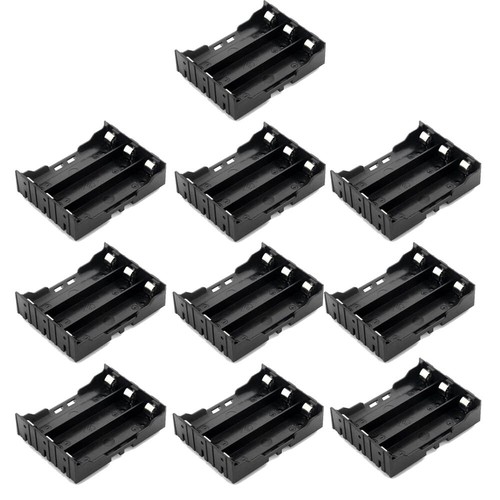 10Pcs 3 Slot Battery Holder DIY Hard Pins Storage For 18650 Power Bank ...