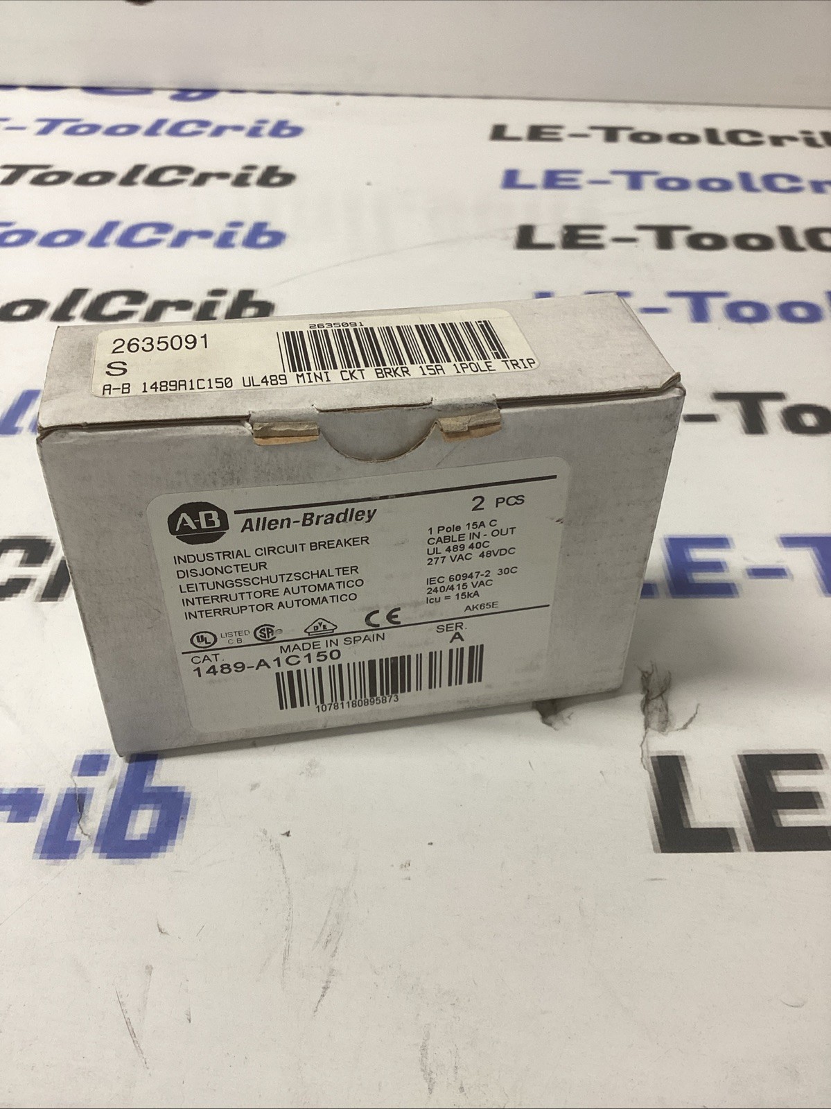Allen Bradley 1489-A1C150 Ser. A Miniature Circuit Breaker 15A 2P J-384 ...