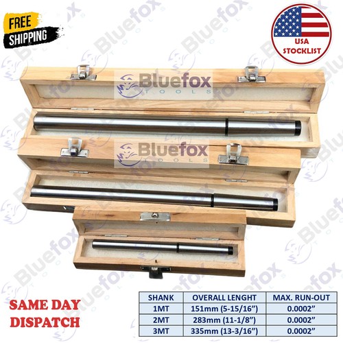 Lathe Alignment Test Bar Shank Size 1MT, 2MT, 3MT Wooden Box Bluefox | eBay