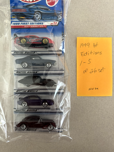 Lot 5, 1999 First Edition Series Hot Wheels Toy Cars Sealed Unopened ...