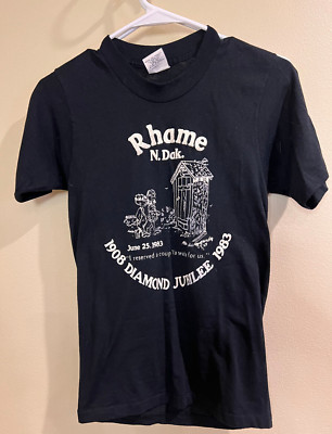 Vintage 1983 Rhame North Dakota 1908 Diamond Jubilee T-Shirt single ...