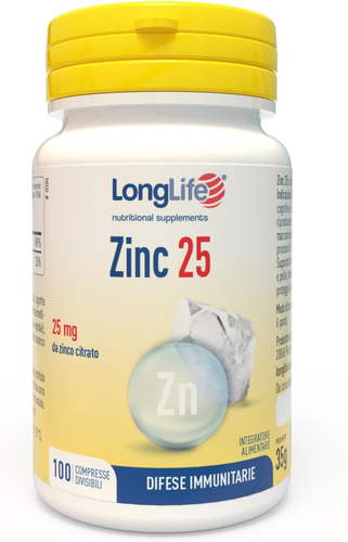 ® Zinc 25 | Zinco Ad Elevata Biodisponibilità | Alto Dosaggio 25Mg per ...
