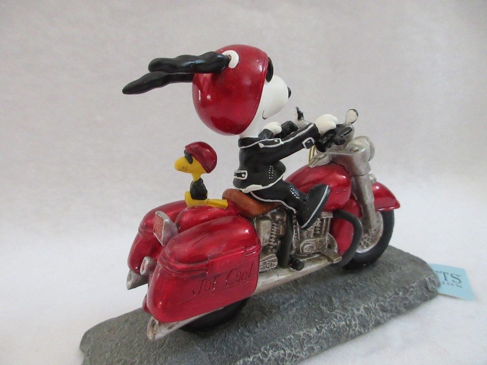 Joe Cool On Motorcycle Westland Peanuts Figurine Item 8224 - Box | eBay