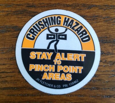 JH FLETCHER Crushing Hazard Hard Hat Coal Mining Sticker Very Nice | eBay