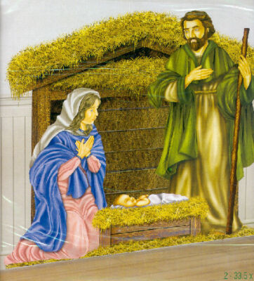 NATIVITY Scene Setter Christmas holiday party wall decor BACKDROP 5 ...