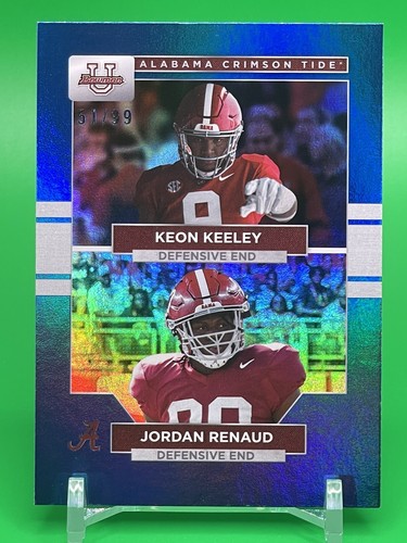 🐘 KEON KEELEY / JORDAN RENAUD 2023 Bowman U Alabama Blue Foil 51/99 | eBay