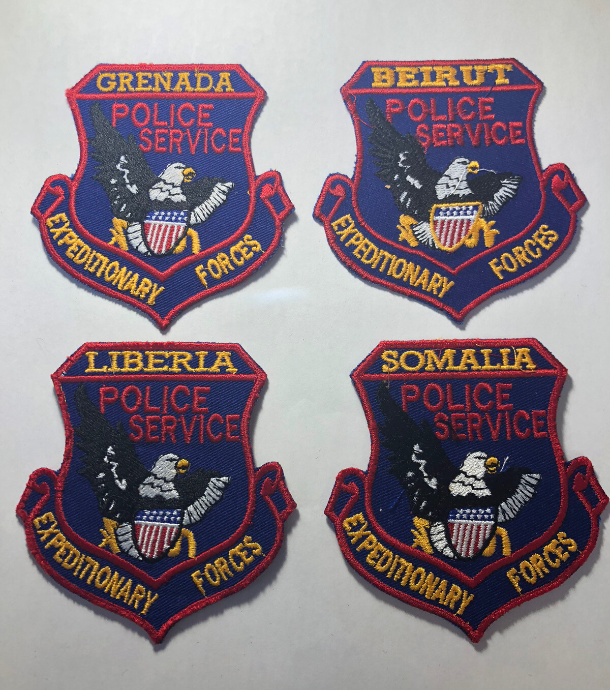 Grenada/Liberia/Somalia/Beirut Police Expeditionary Forces Patches ~ RARE | eBay