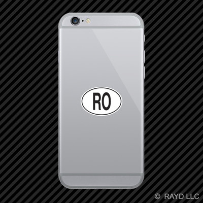 RO Romania Country Code Oval Cell Phone Sticker Mobile Romanian euro | eBay