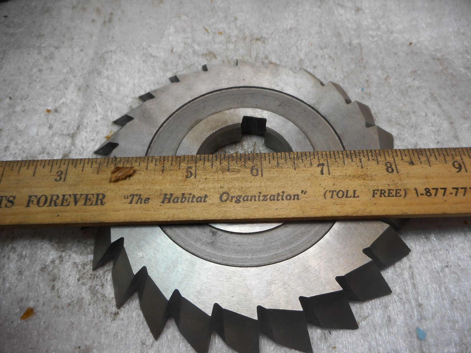DOALL 6" x 1" x 1 1/2" 45 DEG. BEVELED TOOTH RH Side Milling Cutter HSS ...