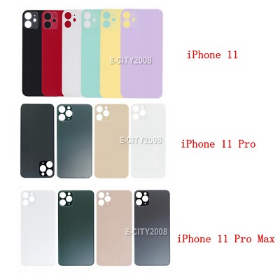 Back Glass Replacement Big Hole Rear Cover For iPhone 11/ 11 Pro /11 ...