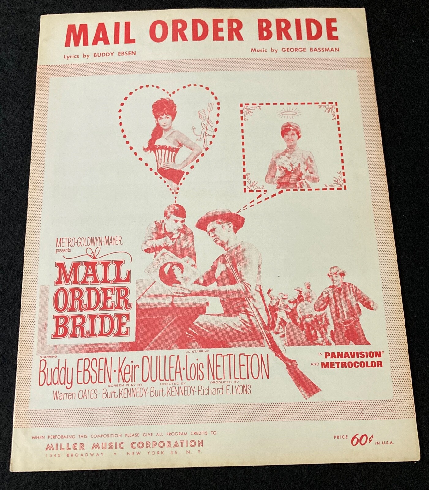 1964 movie sheet music • Mail Order Bride • Buddy Ebsen | eBay