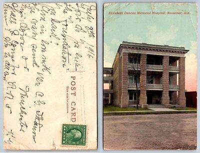 Vintage Postcard - Elizabeth Duncan Memorial Hospital Bessemer, Alabama ...