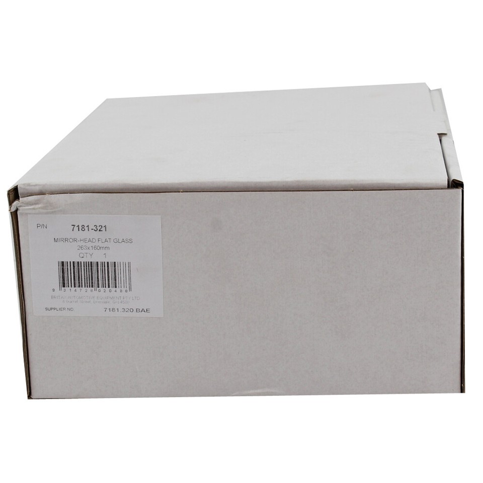 Britax Mirror Head - Flat Glass 263 x 160mm for 10-22mm Bracket 7181 ...