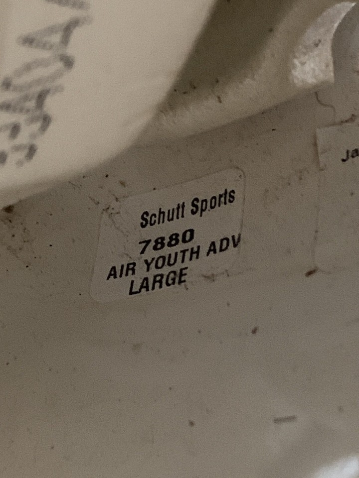 Vintage Schutt Air Advantage White Large Youth Football Helmet USA ...