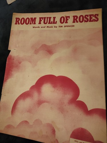 Room Full Of Roses 1949 Sheet Music Tim Spencer, Hill & Range Songs | eBay