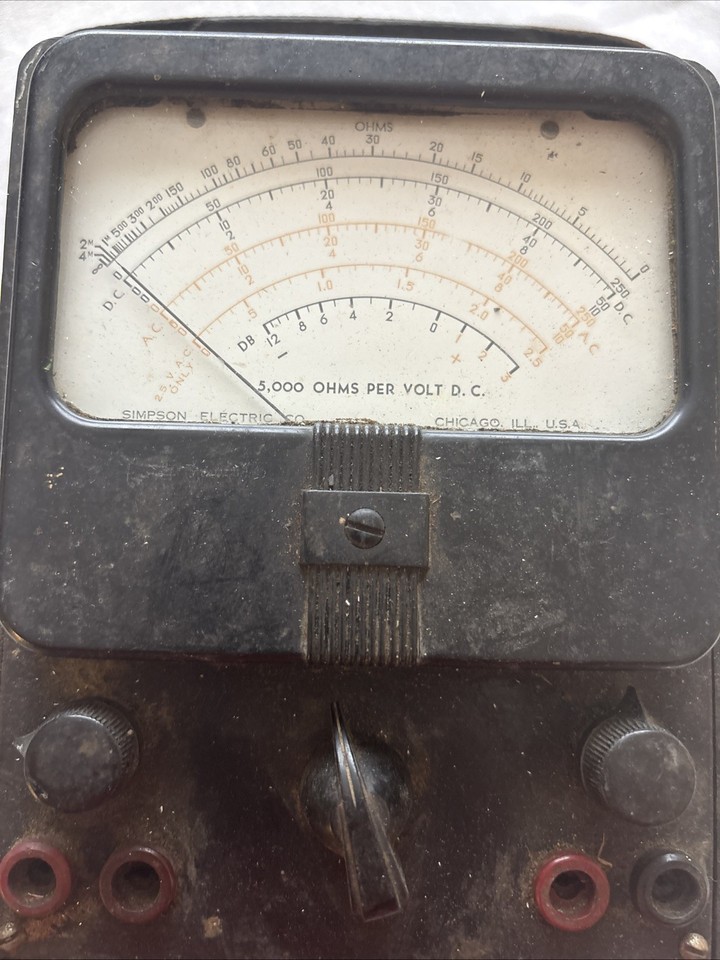 Simpson 260 Analog Volt Ohm Meter, untested | eBay