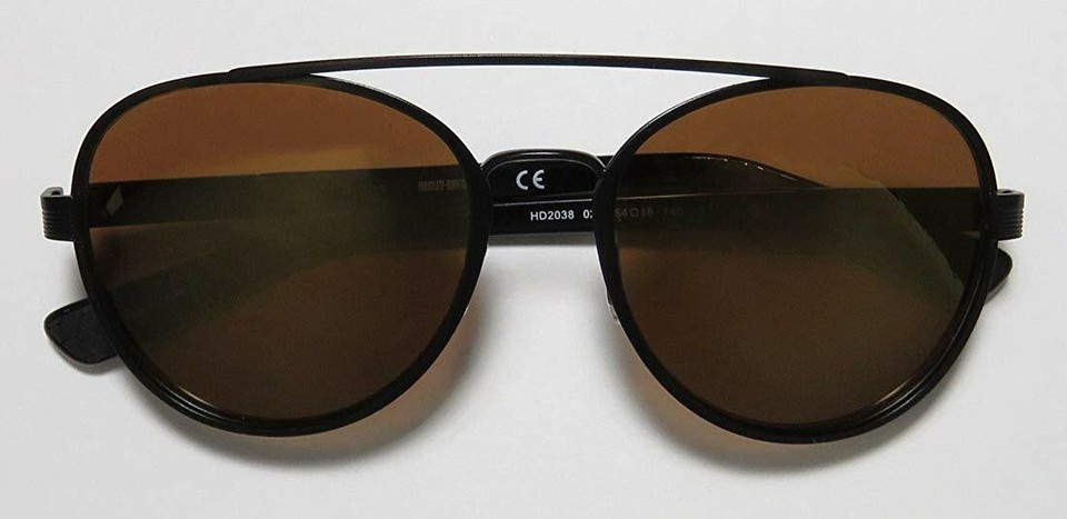 Harley Davidson Herren Pilot Sonnenbril le HD2038 02G Schwarz /Braun ...