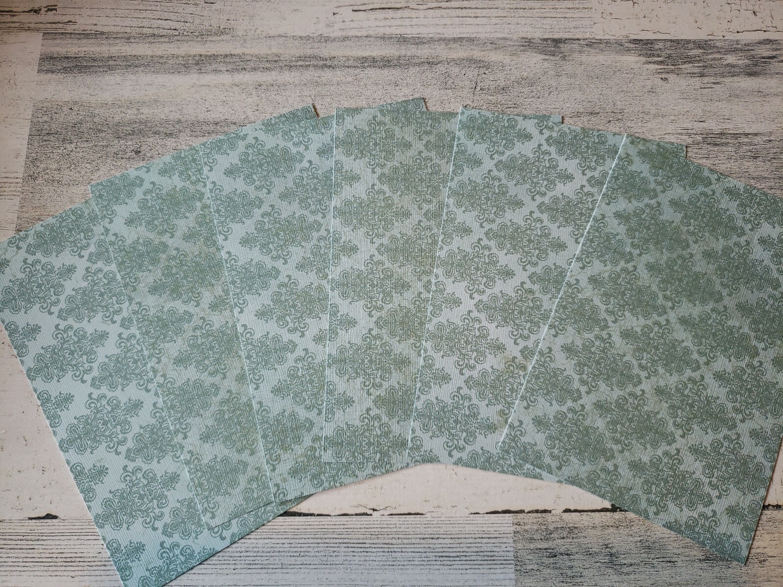 6 pieces of blue patterned Scrapbook Paper 4x6 photo mats #1184 | eBay