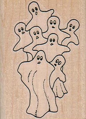 Mounted Rubber Stamp, Ghosts, Spirits, Halloween Ghosts, Halloween ...