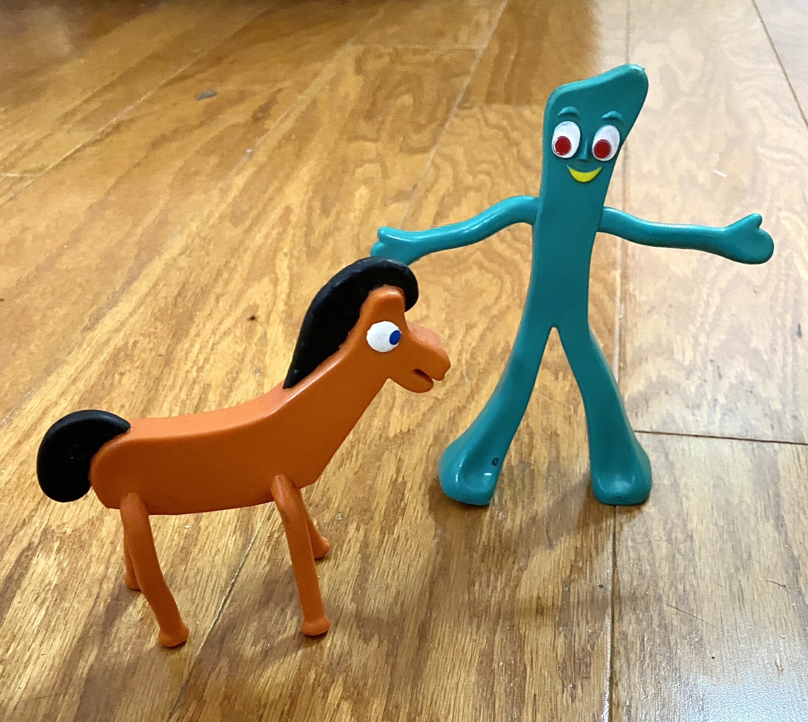 Vintage 6" Gumby & 4" Pokey Bendable Figures Jesco Hong Kong Prima Toy ...