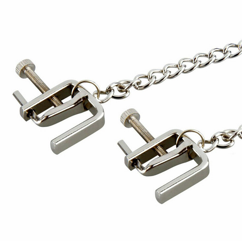 Stainless Steel Metal Adjustable Breast Clips Clamps Binding Restraint ...