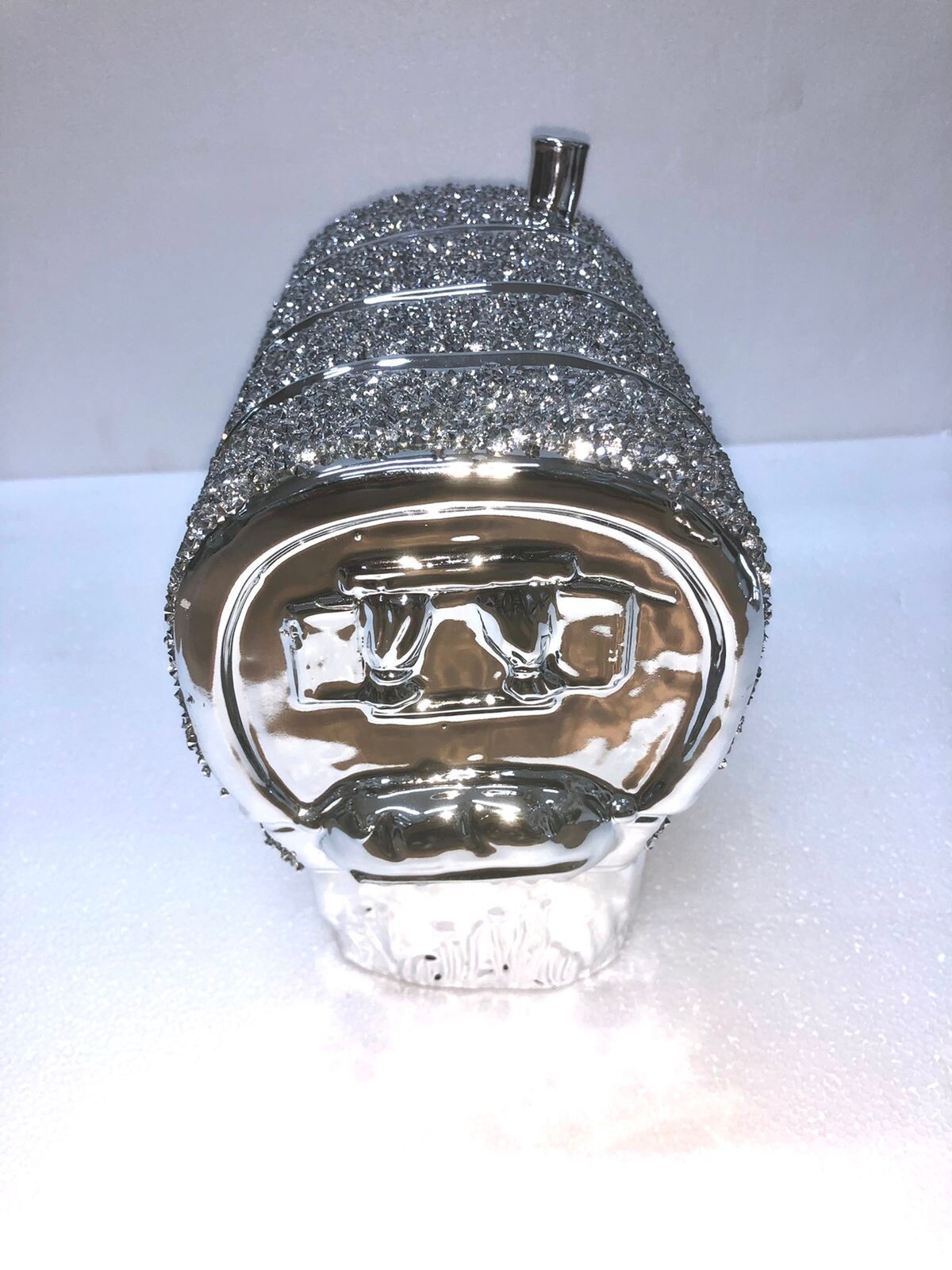 XXL WAGON GYPSY SILVER CRUSHED DIAMOND CARRIAGE ORNAMENT CARAVAN BLING ...