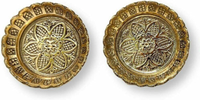 Beautiful 2 Brass Decorative Plates- Moli -Home Decor Gift Navratri ...