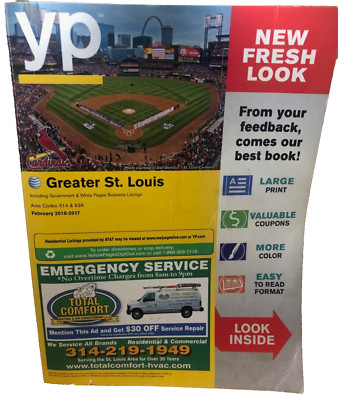 Yellow Pages Greater St. Louis 2016 Phone Book Saint Louis MISSOURI ...
