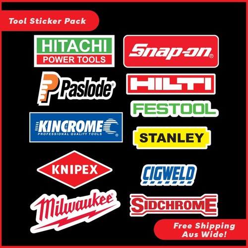 Tool Sticker Pack 11 Stickers Tradie Work Tool box Ute 4x4 Aussie ...