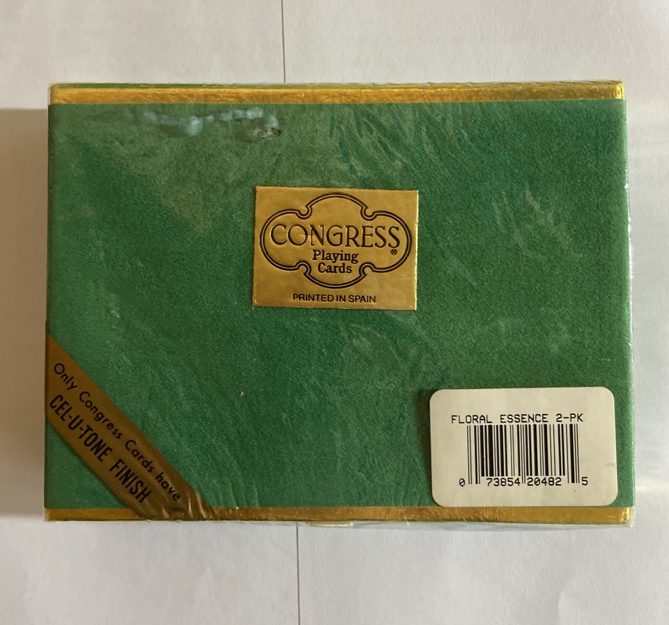 Vintage Congress Double Deck Playing Cards Floral Design Sealed | eBay