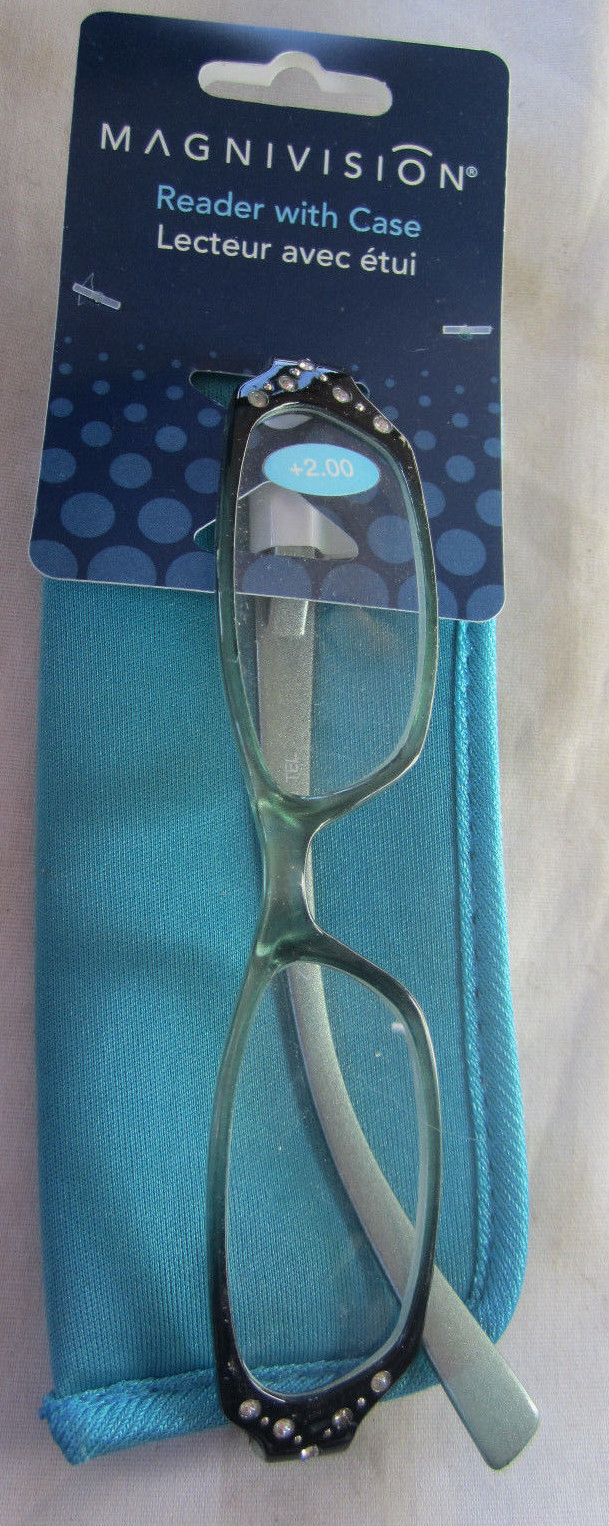 MAGNIVISION READING GLASSES With Case NEW W/ Tag +2.00 1012766-200 | eBay