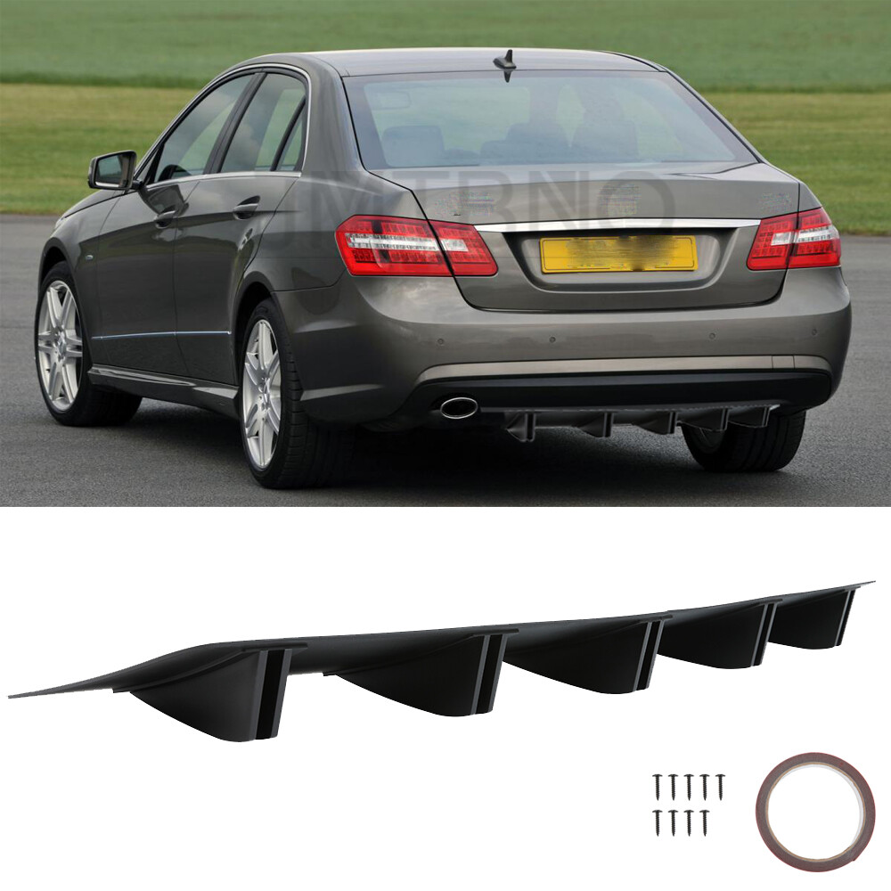 For Benz W212 W211 E Class E350 E250 Rear Diffuser 5 Fins Bumper ...
