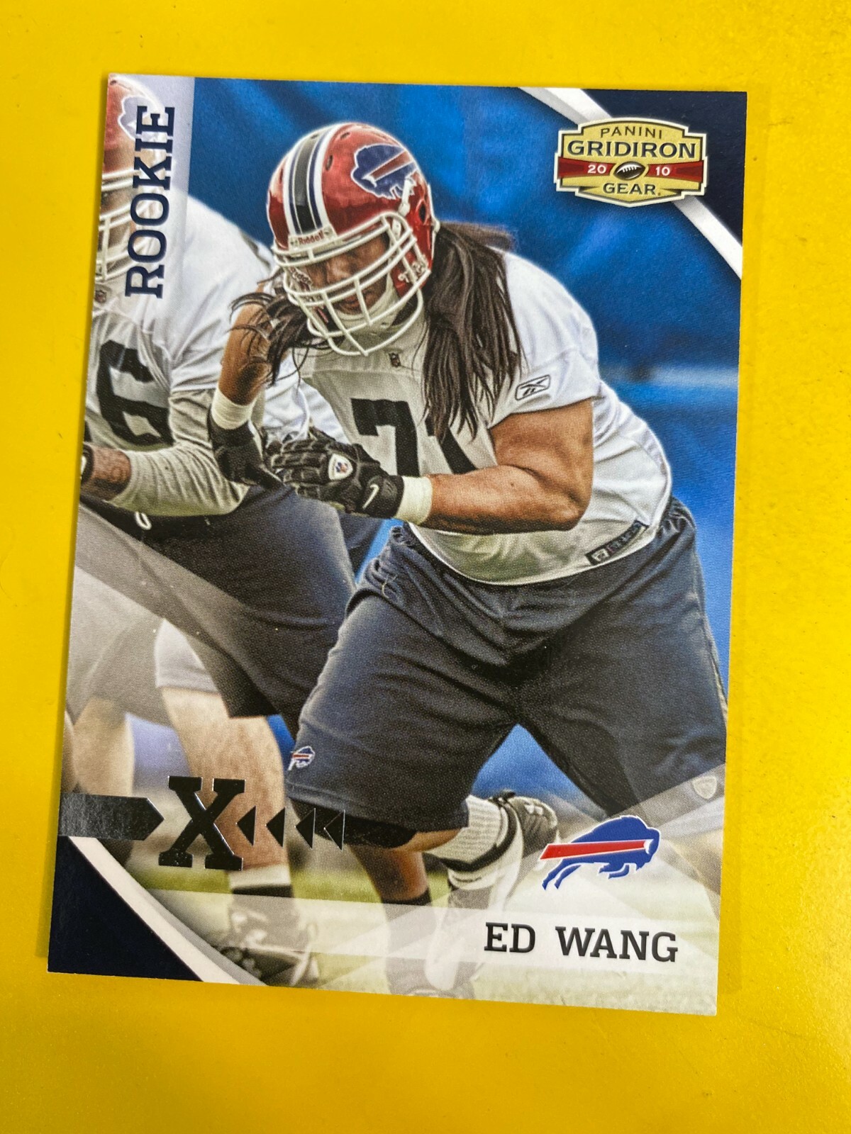 23861 2010 Panini Gridiron Gear Silver X's #190 Ed Wang BILLS ROOKIE ...
