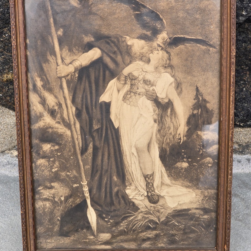 Wotan's Farewell to Brunhilde by Ferdinand Leeke 1905 Franz Hanfstaengl ...