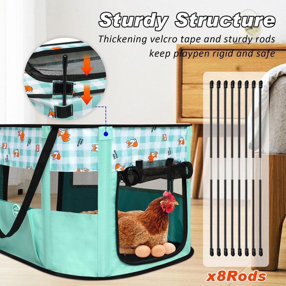 Chick Brooder Box Pop Up Large Foldable Double Door Brooder Box with ...