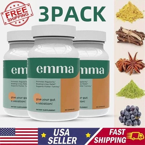 Relief 3 Emma PACKS Bloating -180 KONSCIENS Supplement Capsules KETO ...