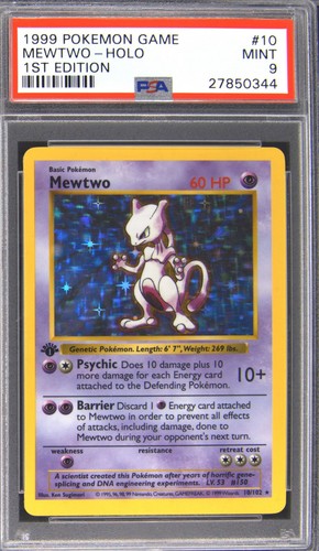 1999 POKEMON BASE SET 1ST EDITION #10 MEWTWO-HOLO PSA 9 | eBay