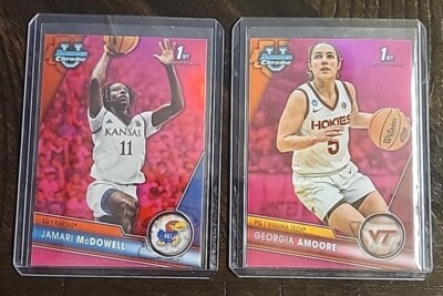 2023-24 Bowman Chrome University Jamari McDowell & Georgia Moore Pink ...