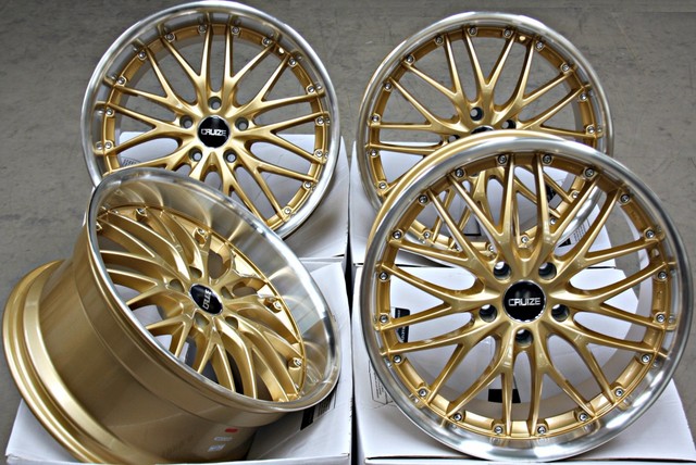 18" Alloy Wheels 18 Inch CRUIZE 190 GDP Gold Polished Deep Dish 5x112 ...