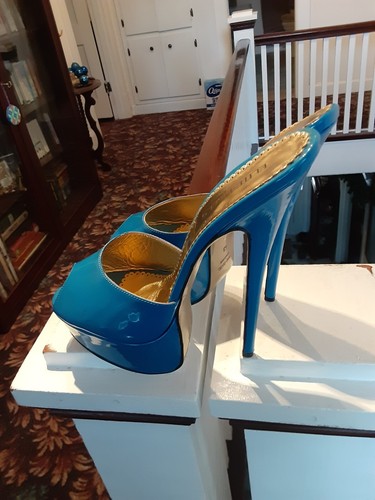 Elite Heels Mules Blue size 43 Elite-heels | eBay
