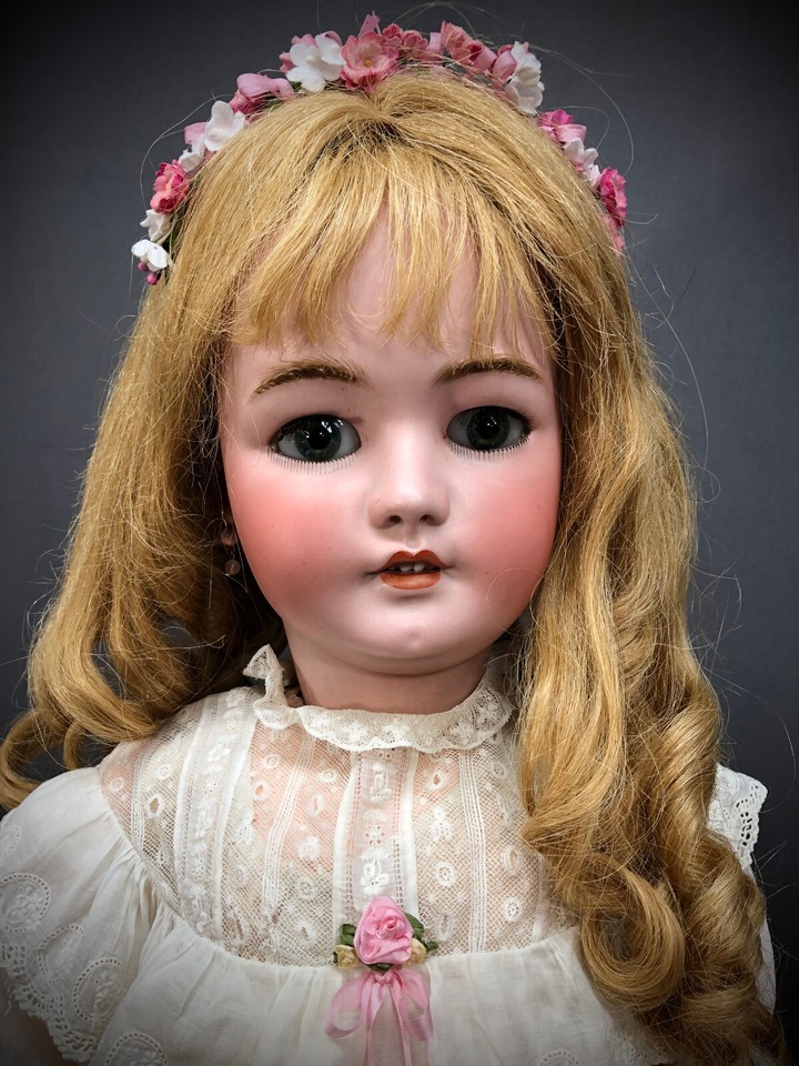 30" Huge Simon & Halbig 1079 Antique Doll in LOVELY DRESS Antique ...