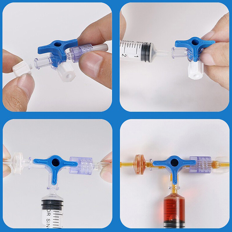 5Pcs Three Way Stop Cock Lock Adapter 3 Way Stopcock T-Connector ...