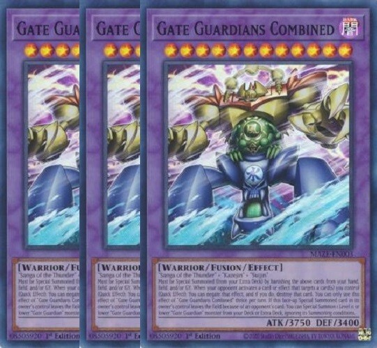 Yugioh Gate Guardians Combined x 3 - 1st Edition Super Rare NM - Free ...