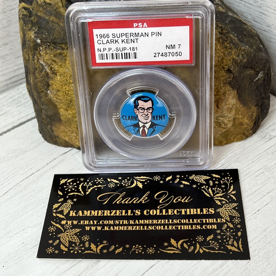 1966 Superman Pin Clark Kent PSA 7 NM | eBay