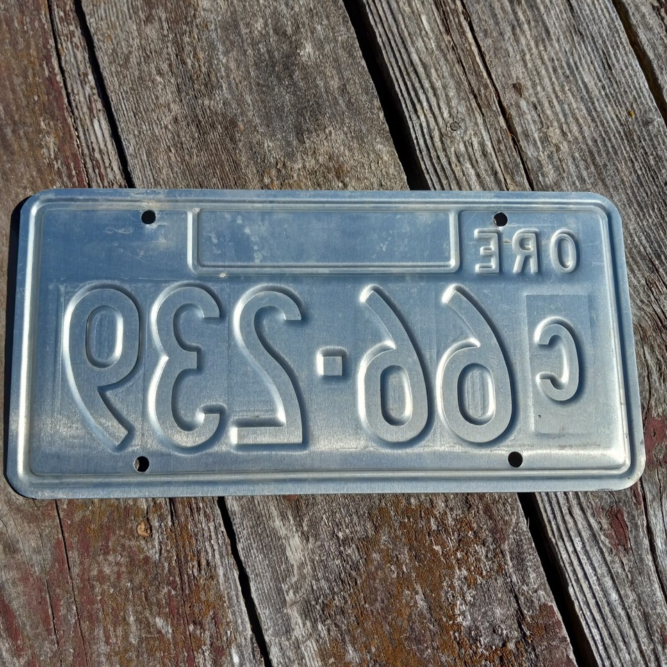 1970 Oregon License Plate - "66-239" C APRIL 70 sticker | eBay