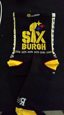 Pittsburgh Steeler "Sixburgh" socks (Mens, MD, BLK) | eBay
