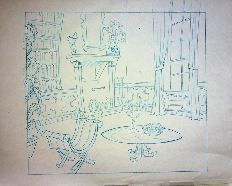 Beetlejuice 1989 Production Chris LaBonte Hand Drawn Key Background ...