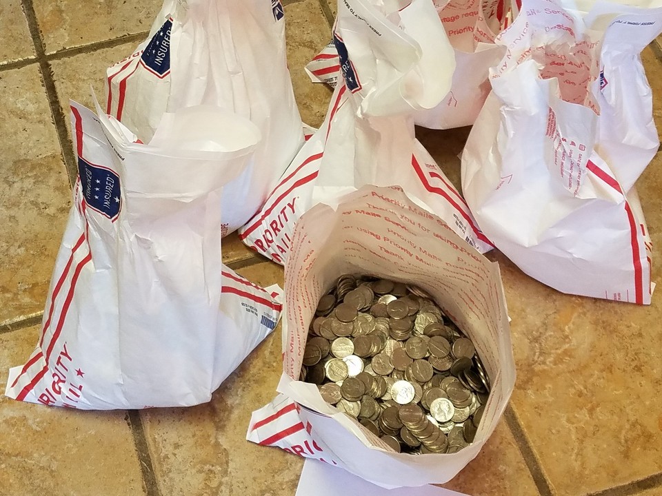 1 Bag $100 Face Val Circulated Jefferson Nickels. Real US Coins! Copper ...