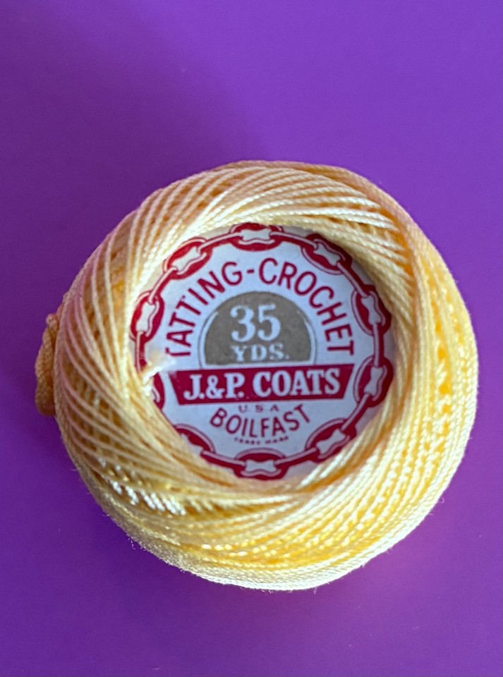 Vintage J&P. Coats Tatting Thread Original Box Twelve 35 yd. Balls #9 ...